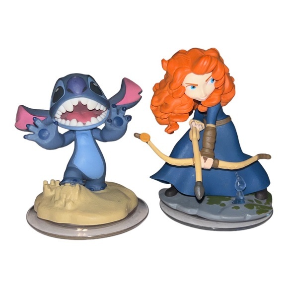 Kitchen | Lot Of 2 Disney Infinity 2 Figures Stitch Merida Brave Toy ...